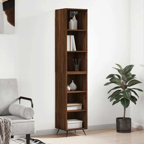 vidaXL Skříň highboard 34,5x32,5x180 cm kompozitní dřevo [3189804] Barva: Černá