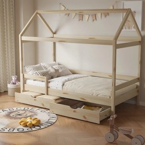 Montessori postel, 90x200, přírodní, masiv, NOEMA