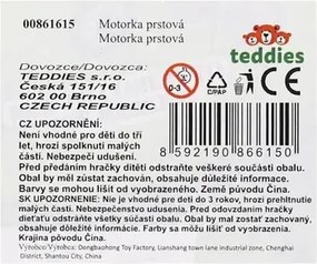 TEDDIES Prstová motorka kov/plast 12 cm / 2 barvy / Na kartě / od 3 le