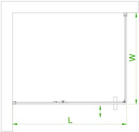 BPS-koupelny Obdélníkový sprchový kout HYD-OK12BS 110x80 černá/transparent - bez vaničky