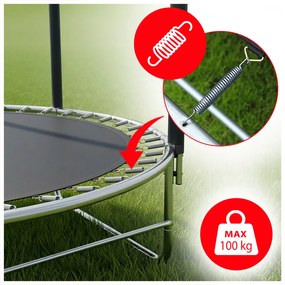 Velaco Zahradní trampolína se sítí a žebříkem ZUMA 244 cm