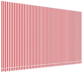 Náhradní plachta na markýzu červené a bílé pruhy 6 x 3,5 m