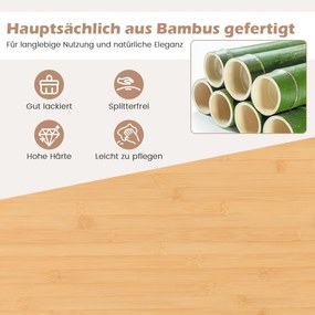 Costway Kuchyňský vozík ze dřeva a bambusu kuchyňská skříňka s kolečky vozík