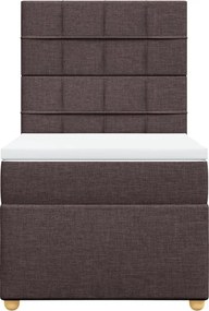Box spring postel s matrací tmavě hnědá 100 x 200 cm textil 3293494