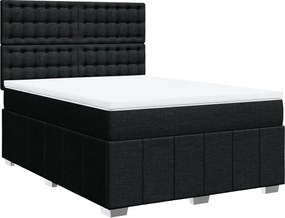 Box spring postel s matrací černá 160x200 cm textil 3294035