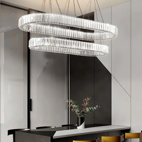 Toolight Závěsné designové osvětlení CRYSTAL LED + dálkové ovládání APP1546-CP2 Chrome