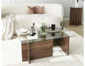 Designový konferenční stolek Belicia II 105 cm vzor ořech
