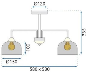 Toolight Závěsné osvětlení Spider G085-5C černý
