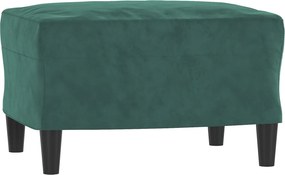Křeslo s podnožkou tmavě zelené 60 cm samet 3201166