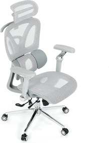 Kancelářská ergonomická židle PORTE II — síťovina, šedá