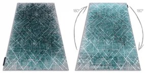 Moderní koberec DE LUXE 626 Geometrický, diamanty Strukturální šed velikost 140x190 cm | krásné koberce cz