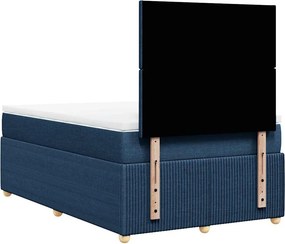 Box spring postel s matrací modrá 120x200 cm textil 3292022