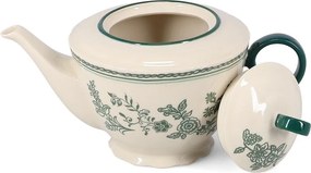 Zelená/slonovinová porcelánová konvice na čaj 920 ml Cyril – S|P Collection