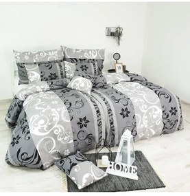 Povlečení bavlněné Lilien šedé EMI, Standardní set jednolůžko obsahuje 1x 200x140 + 1x 90x70