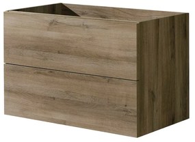 Mereo Mereo, Aira, koupelnová skříňka 81 cm, bílá, dub, šedá, CN741S