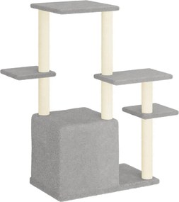 Škrabadlo pro kočky se sisalovými sloupky světle šedé 97,5 cm 172050