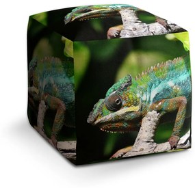 Sablio Taburet Cube Chameleon: 40x40x40 cm