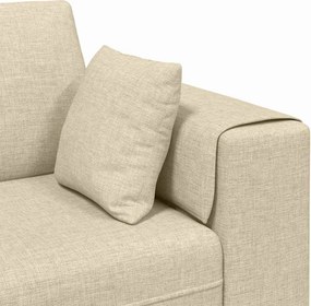 Pohovka Krémová 250 x 77 x 76 cm textil 3335149