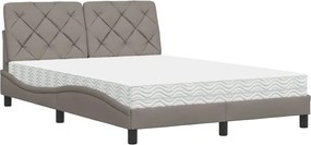 Postel s matrací taupe 140 x 200 cm textil 3310745