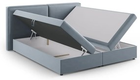 Světle modrá boxspring postel s úložným prostorem 180x200 cm Arendal – Cosmopolitan Design