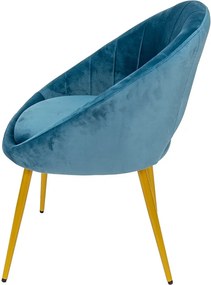 Modrá jídelní židle Erica - 58*65*85 cm