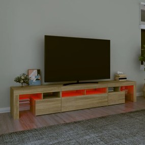 TV skříňka s LED osvětlením dub sonoma 230x36,5x40 cm 3152788
