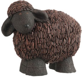 Hnědá dekorativní soška ovečky Lízy L - 64*40*49 cm