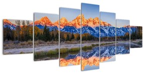 Obraz zasněžených horských štítů (210x100 cm)