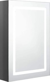 LED koupelnová skříňka se zrcadlem zářivě šedá 50 x 13 x 70 cm 326491