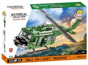 COBI 2423 Vietnam War BELL UH-1 HUEY IROQUOIS, 1:32, 656 kostek