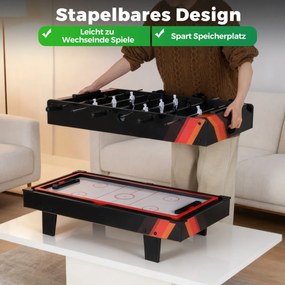 Costway 4 v 1 Herní stůl a na stolní tenis a na air hockey a stolní fotbal
