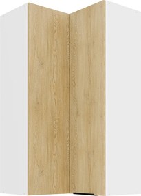 CREMONA bc | horní kuchyňská skříňka 60x60 GN-108 2F (90°) rohová s policemi | EXTRA VYSOKÁ | 60x60 cm | bílá/cremona