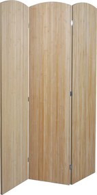 Bambusový paraván HWC-O30, dělící stěna, 3 panely, 170 × 120 cm – hnědá