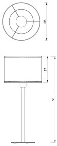 Stolní lampa LOFT SHADE 1xE27/60W/230V pr. 25 cm bílá/zlatá