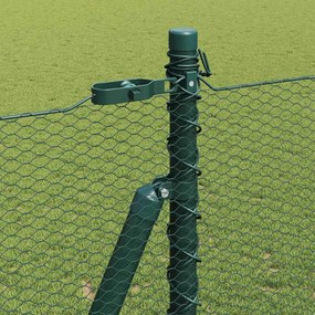 Hexagonální plot s betonovým základem 50 x 1,4 m Zelená 3353560
