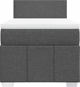 Box spring postel s matrací tmavě šedá 80 x 200 cm textil 3286889