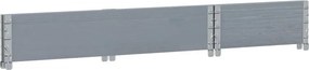 Zahradní truhlík šedý 100 x 50 cm masivní borové dřevo 3295389