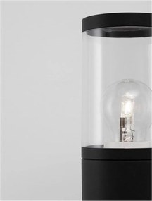 NV 9002875 Venkovní sloupkové svítidlo CETERA černý hliník a akryl E27 1x12W 220-240V IP54 bez žárovky - NOVA LUCE