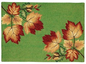 SCANquilt prostírání MOTIV javorové listy zelenohnědá prostírání cca 30 x 45 cm