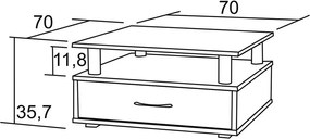 Bradop K143 Herbert K143 DSB-dub sonoma / bílá mat