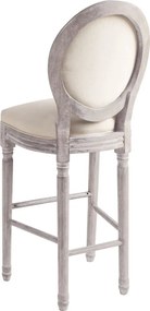 vidaXL Barové židle 2 ks bílé lněné [245351]