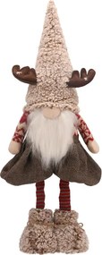 Vánoční dekorace elf béžová 55 cm