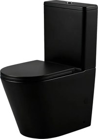 Erga Tina, WC kombi mísa 620x365x820 mm, Rimless + funkce bidetu + toaletní sedátko, černá matná, ERG-V03-TINA-RIM-BID-BK