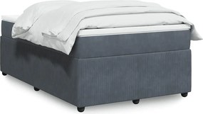 Box spring postel s matrací tmavě šedá 120 x 200 cm samet 3285633