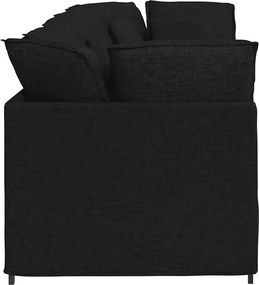 Modulární pohovka s polštáři textil černá 3321269