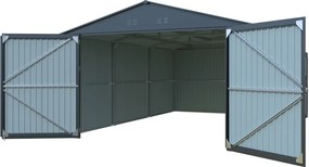 Riwall PRO RMCG 20x13 Anthracite - kovová garáž 3,8 x 6 m se sedlovou střechou Antracit