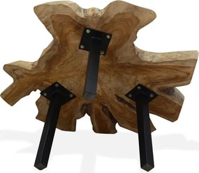 vidaXL Konferenční stolek pravé teakové dřevo 80 x 70 x 38 cm [244550]
