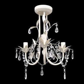 Elegantní, křišťálový lustr bílý 240686