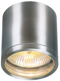 SLV Rox, venkovní stropní svítidlo,1x GU10 ES111 max 75W, kartáčovaný hliník, průměr 12,5cm, IP44