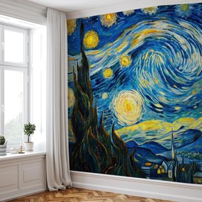 Fototapeta - Hvězdná noc alá Van Gogh (245x170 cm)